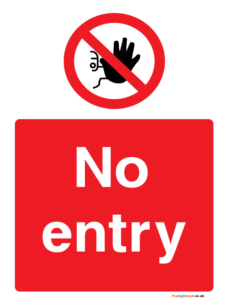 Free No Entry Sign Thesignshed | PDF