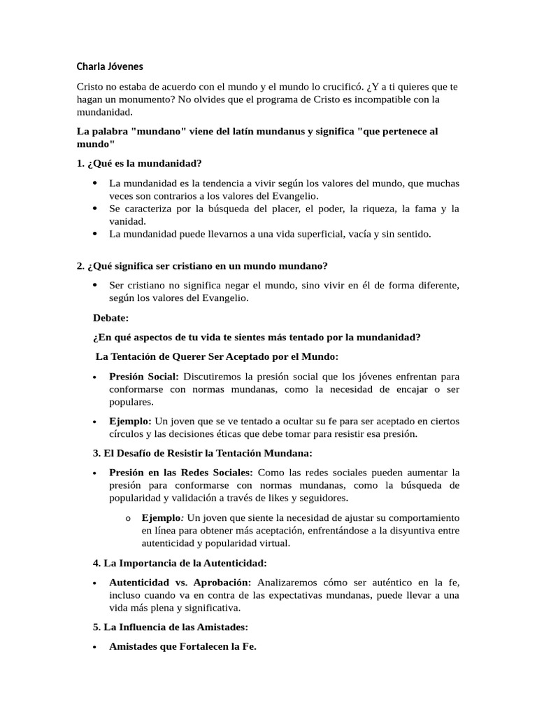 Charla | PDF