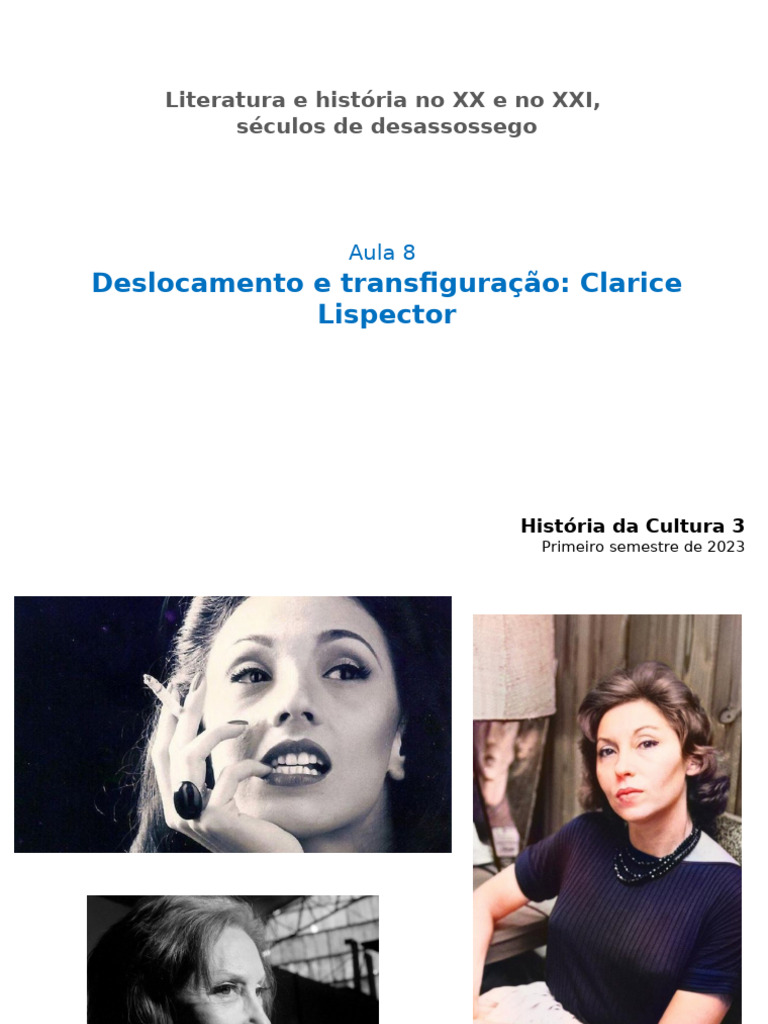 Aula8 Lispector Roteiro | PDF