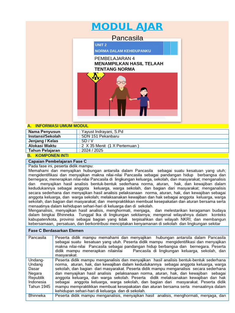 UNIT 2 PEMBELAJARAN 4 Menampilkan Hasil Telaah Tentang Norma | PDF