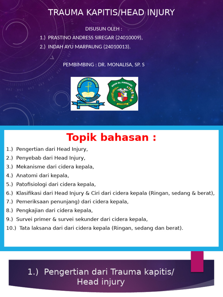 Trauma Kapitis (Head Injury) . | PDF