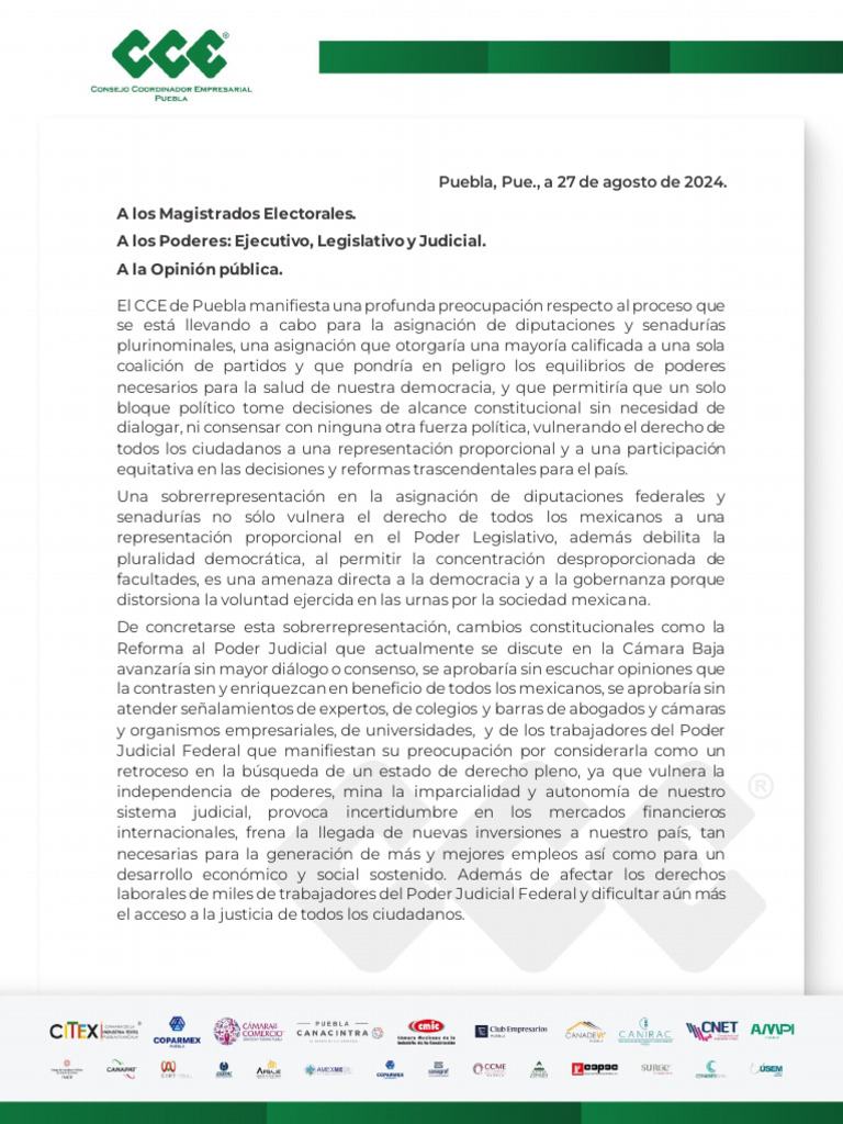 Comunicado Cce | PDF | Democracia | Política