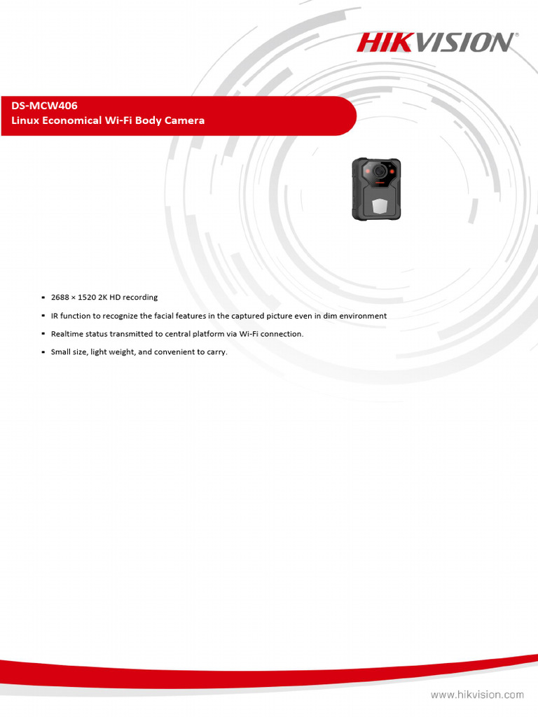 Especificaciones DS-MCW406 HIKVISION | PDF