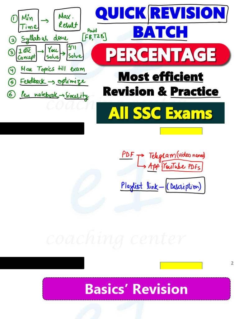 04 Percentage Complete Annotation PDF of Quick Revision Batch | PDF