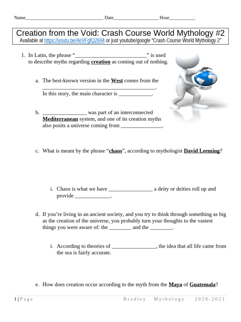 Crash Course World Mythology 2 Creation From The Void | PDF