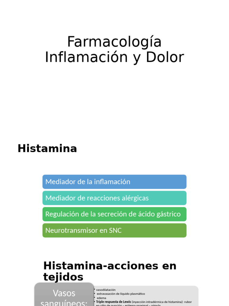 Farmacología Inflamación y Dolor | PDF