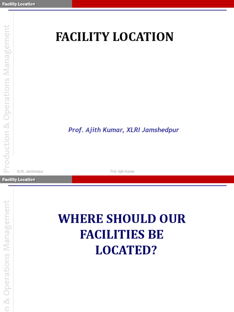 030- FACILITY LOCATION ANALYSIS | PDF 030- FACILITY LOCATION ANALYSIS | PDF