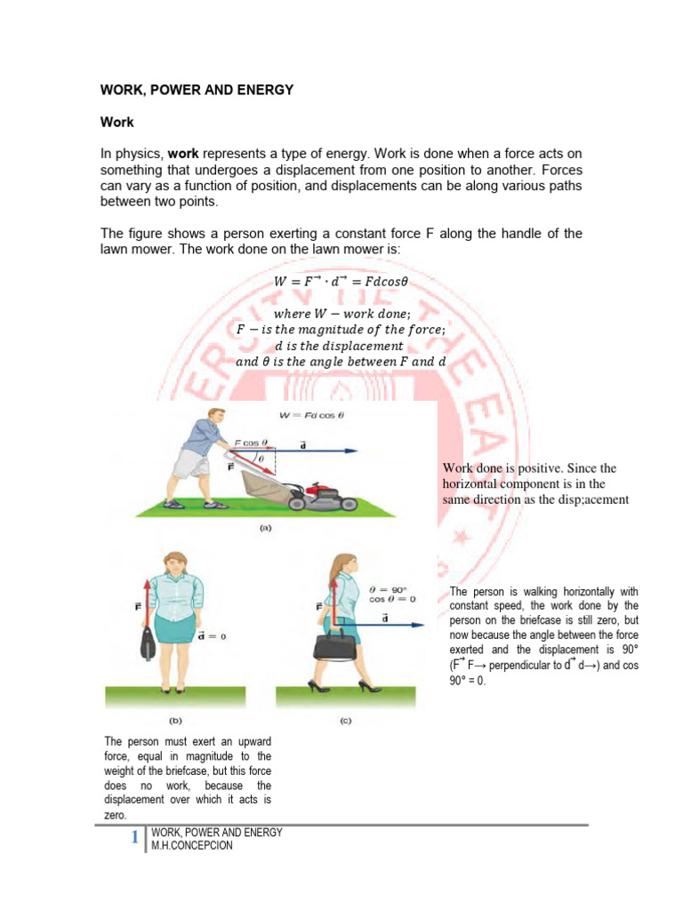 M5- Work, Power, And Energy | PDF