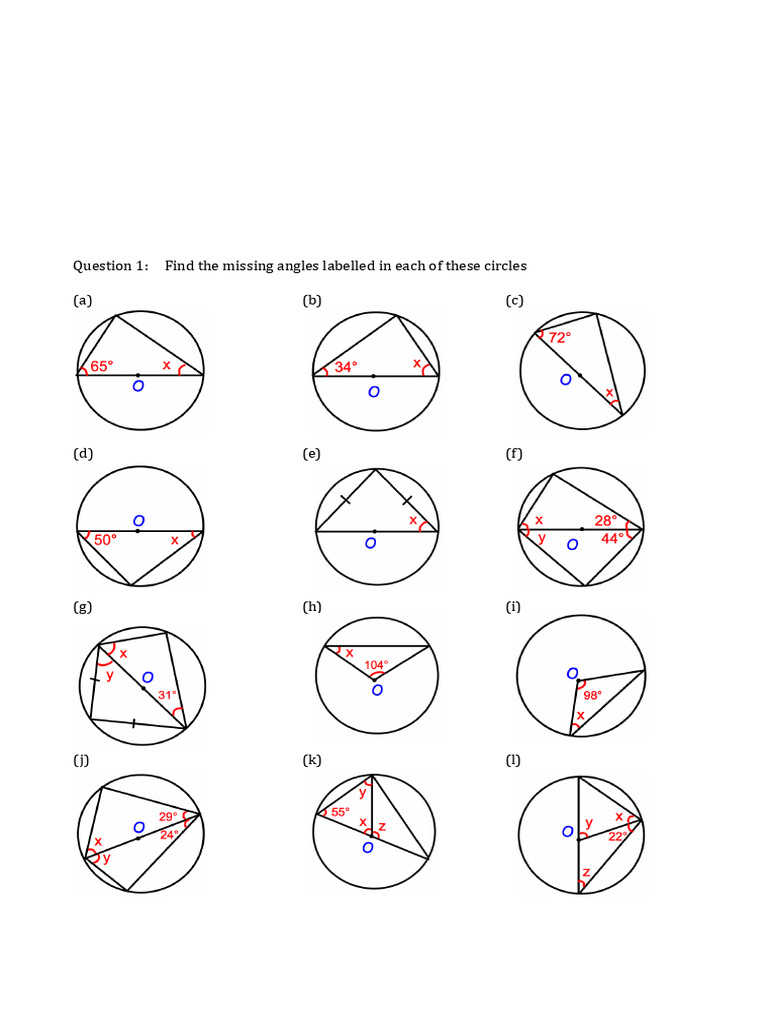 Circle Theorems PDF | PDF