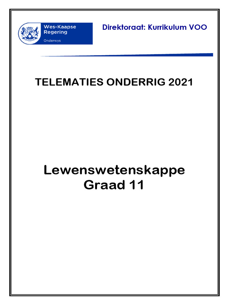 Gr11 Lewenswetenskappe Boekie (2021) | PDF