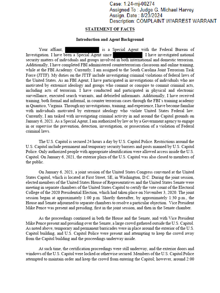 Jason Barrett's Role in Capitol Riot | PDF | Title 18 Of The United ...