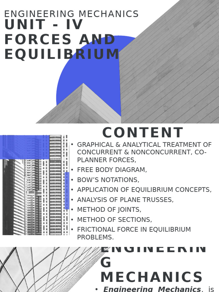 Unit 4 Forces & Equilibrium | PDF