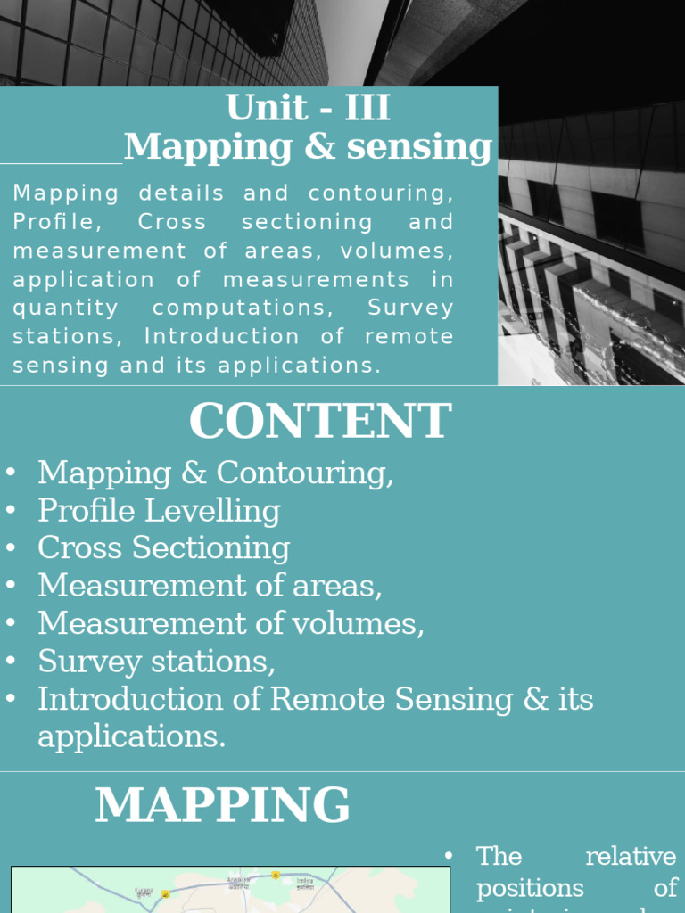 Unit 3 Mapping & Sensing BCEM | PDF