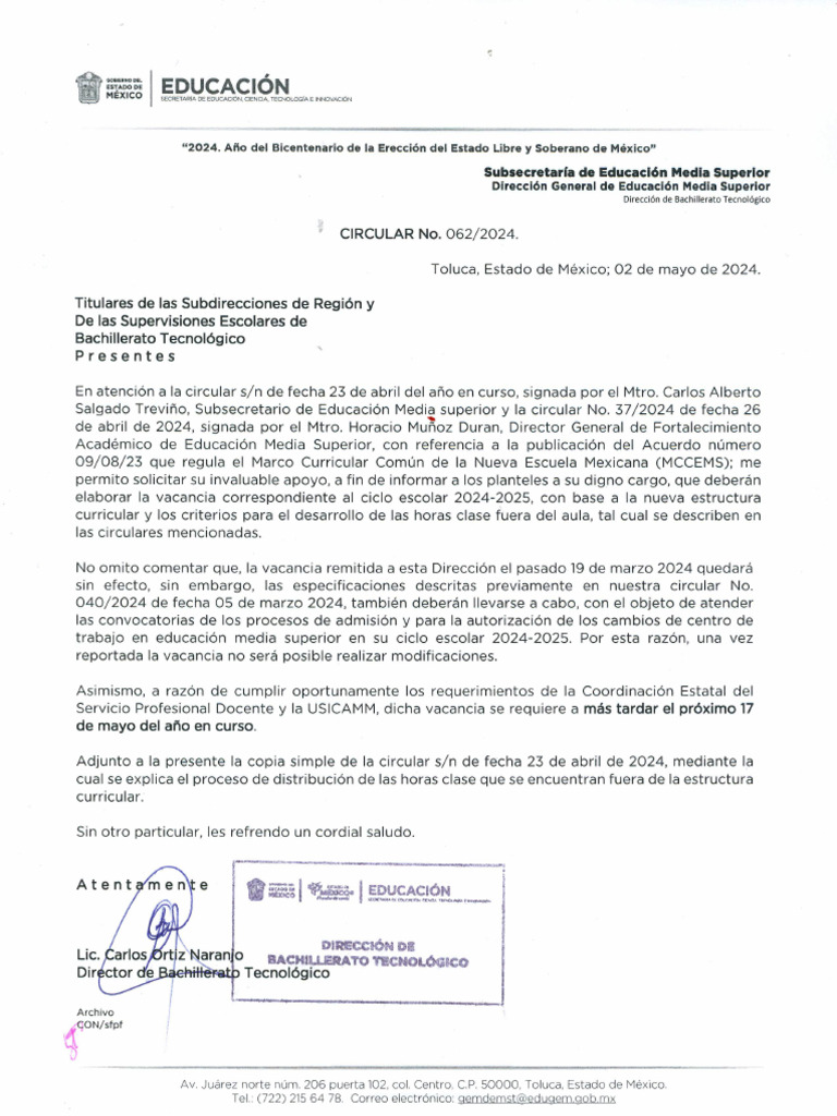 Circular No. 062-2024 | PDF