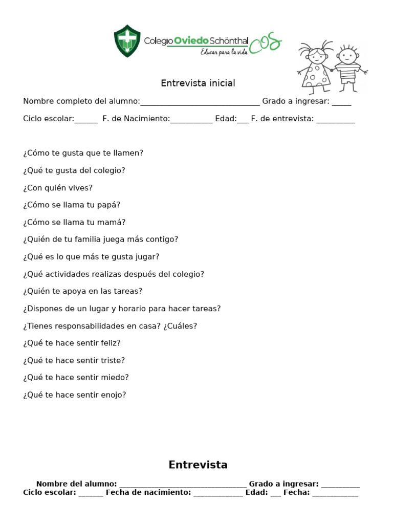 Entrevista Inicial | PDF