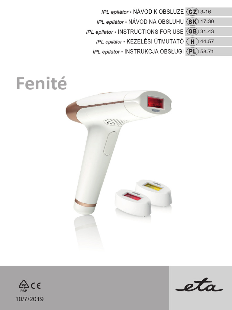 Návod - Eta Fenite 834790000 | PDF