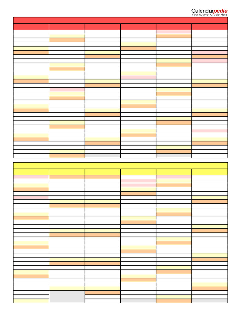 Calendario Semestral 2025 2026 Vertical | PDF