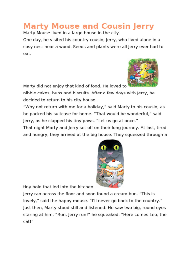 Marty Mouse and Cousin Jerry | PDF