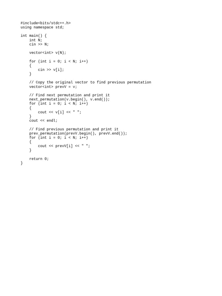 Permutation Vector | PDF