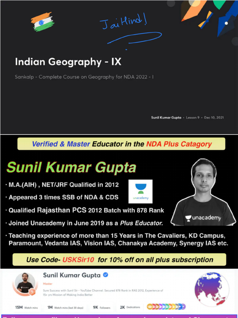 Indian Geography IX With Anno | PDF