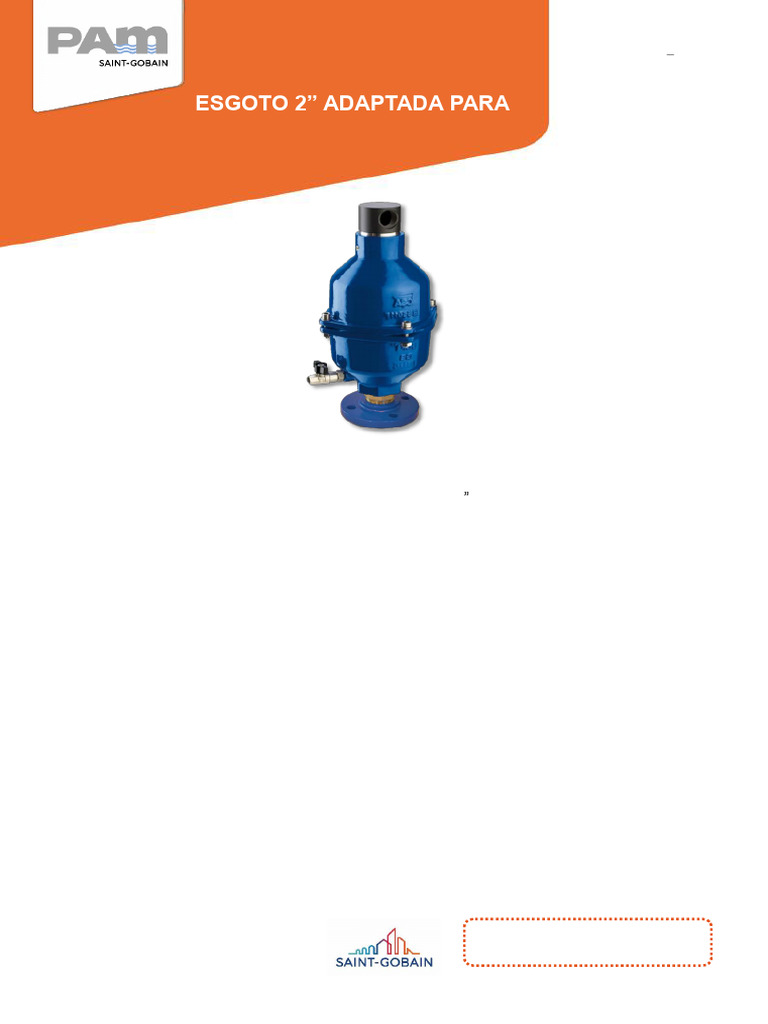 Ficha Técnica - Ventosa de Alta Performance Tríplice Função para Esgoto ...