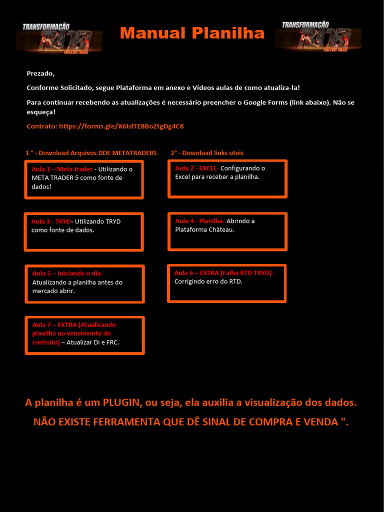 Manual Plataforma Do Trader | PDF