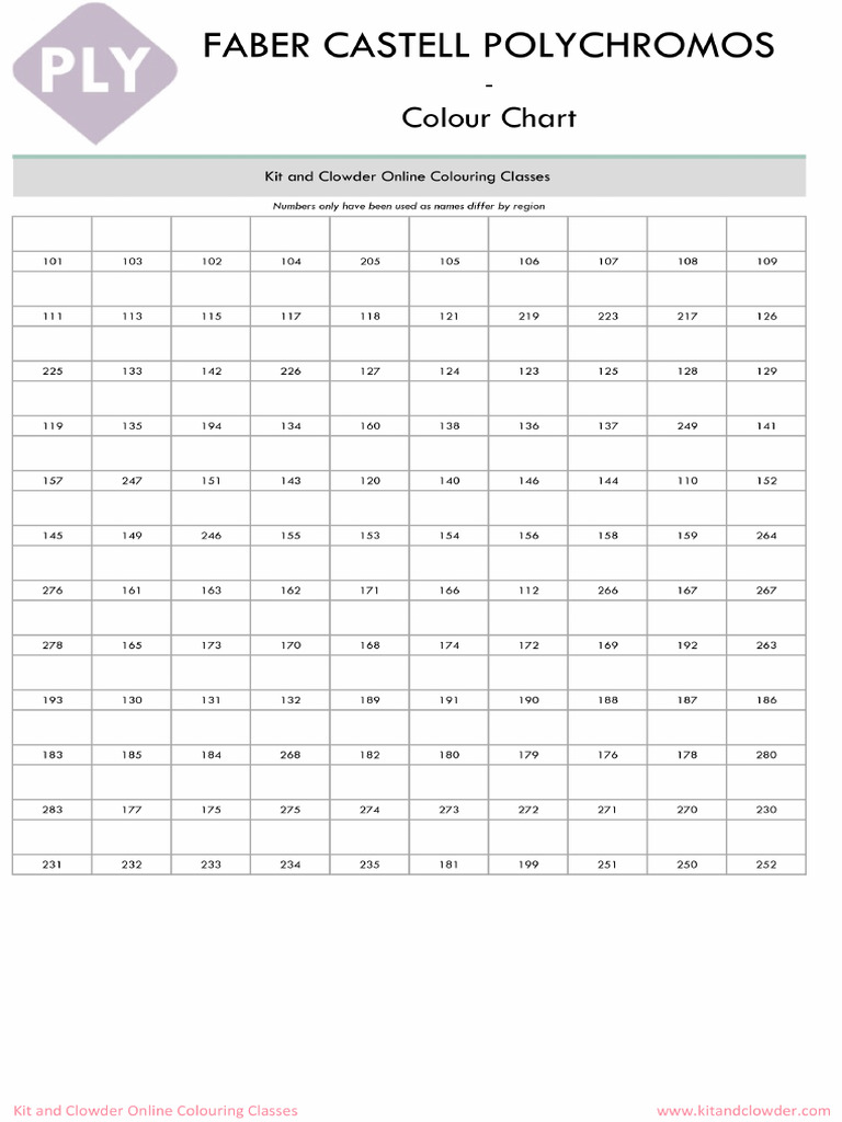 Blank Polychromos Chart | PDF