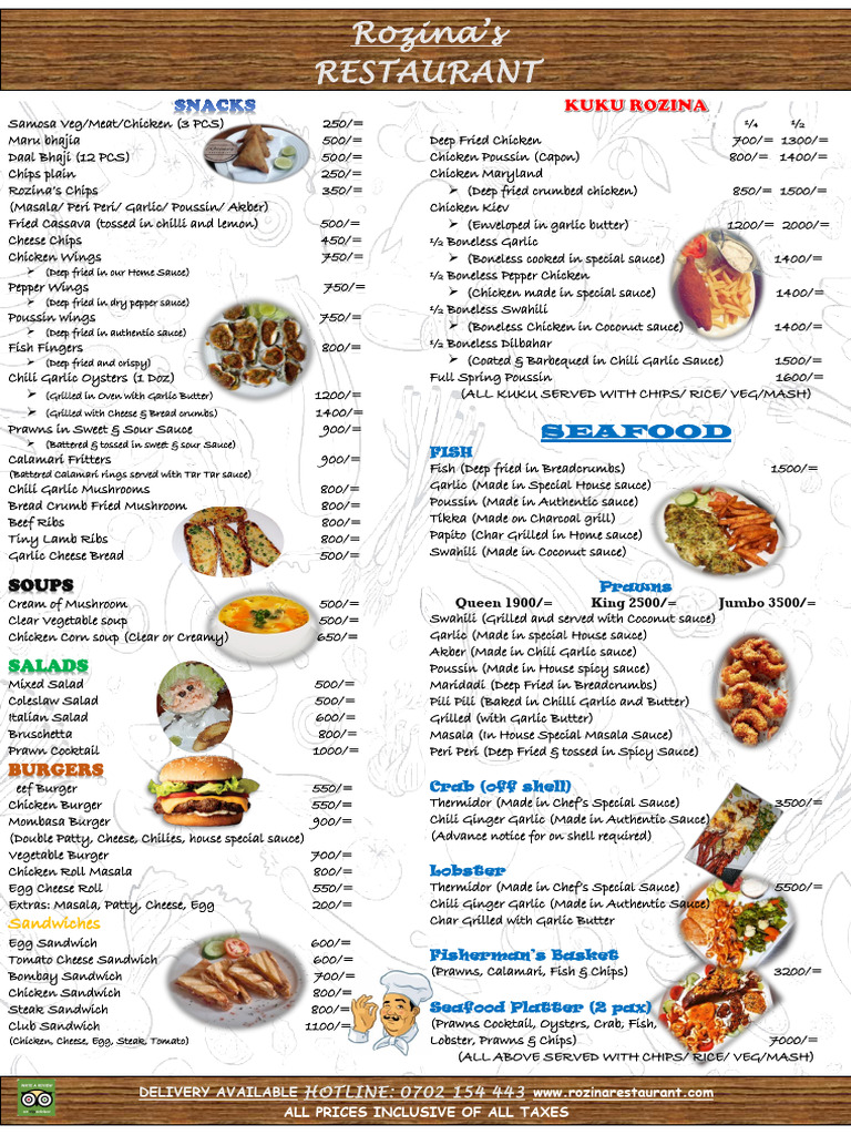 Rozina Menu | PDF
