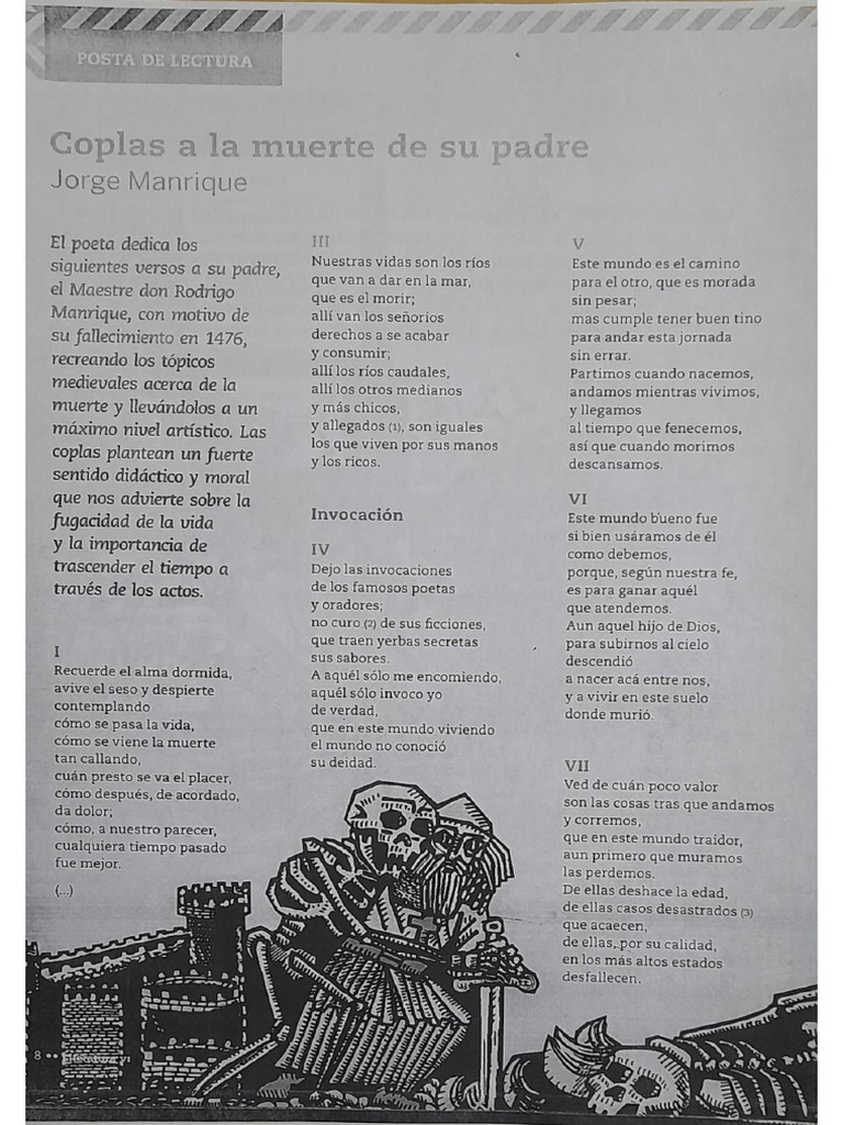 Coplas A La Muerte... Manrique | PDF