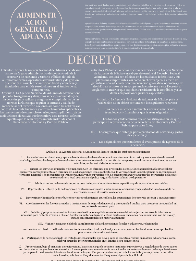 Administracion General de Aduanas | PDF