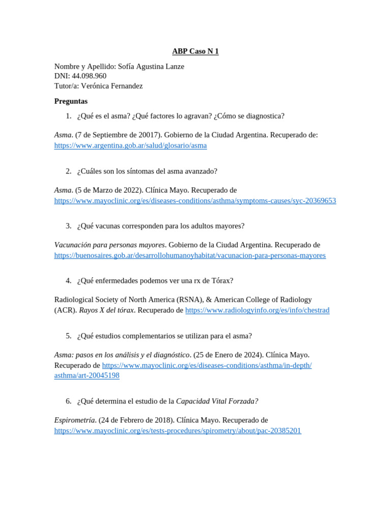 ABP Caso N 1 Sofía Lanze | PDF
