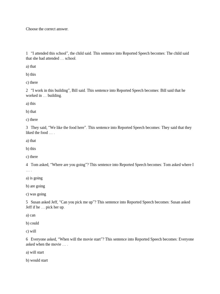 Reported Speech | PDF