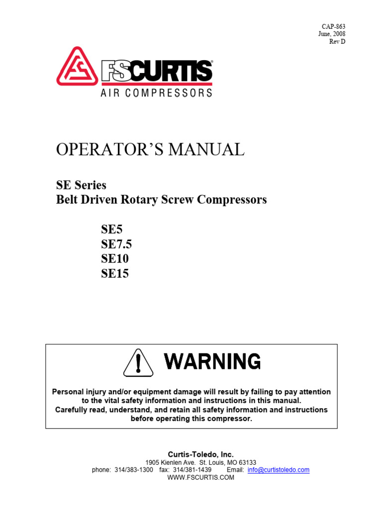 Operation Manual Se5-15 | PDF