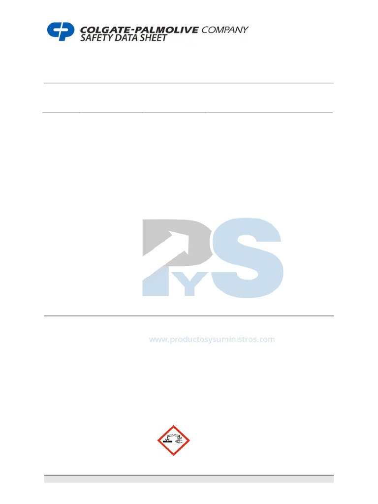 FDS Jabon Liquido Axion - Colgate-Palmolive | PDF