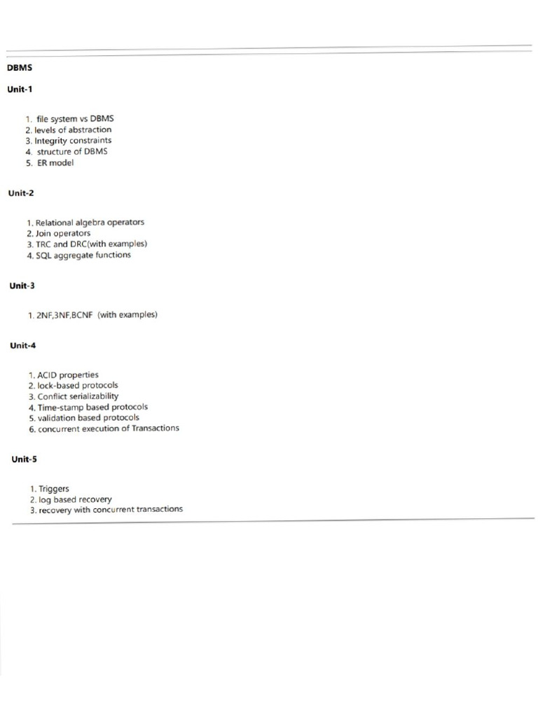 Dbms Important Key Pdf