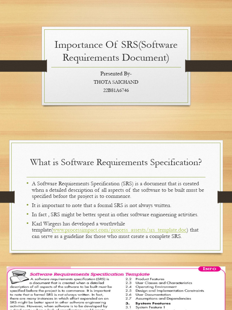 Importance of SRS (Software Requirements Document) | PDF