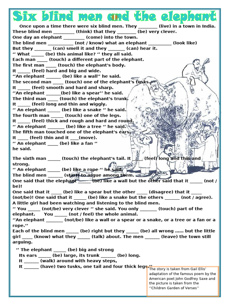 Six Blind Men and The Elephant Grammar | PDF