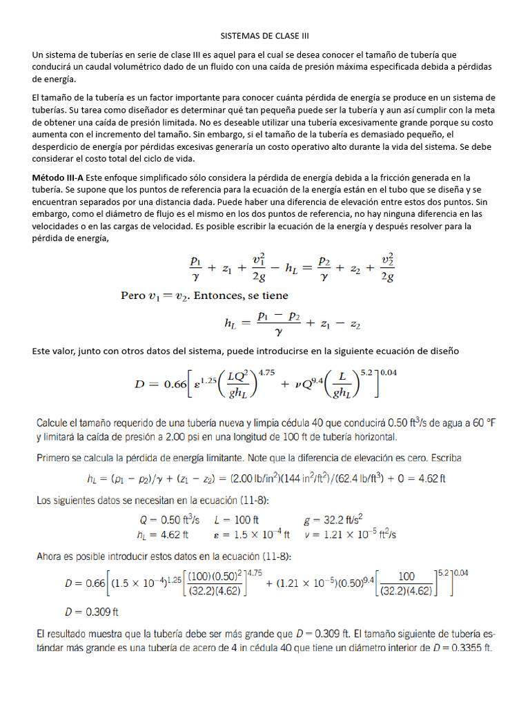 11.5 sistema de tuberias en serie de clase III | PDF