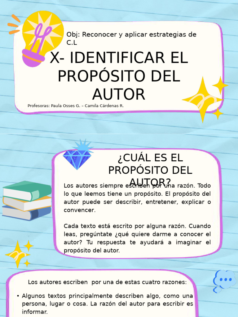 X - Identificar El Propósito Del Autor | PDF