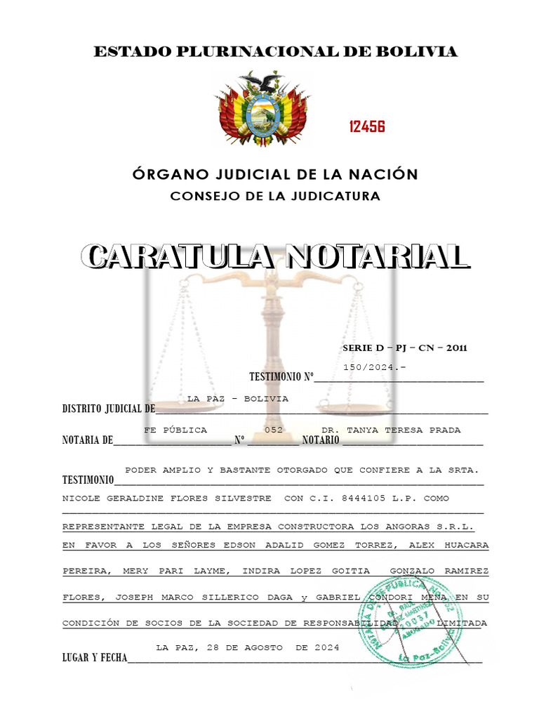 Caratula Notarial | PDF