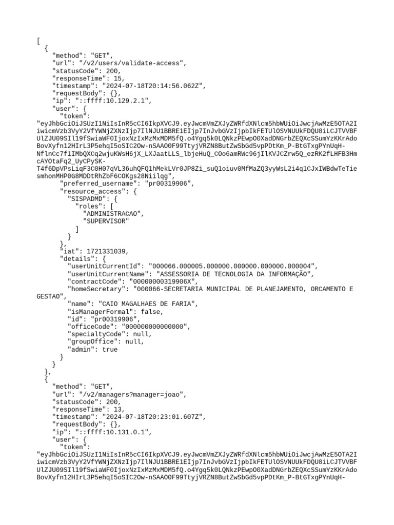 API User Access Logs Analysis | PDF | Internet | Computers