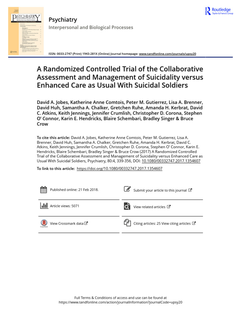 A Randomized Controlled Trial of The Collaborative Assessment and ...