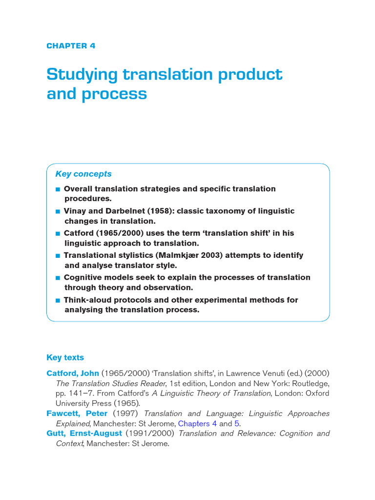 CHAPTER 04 - Studying Translation Product and Process | PDF