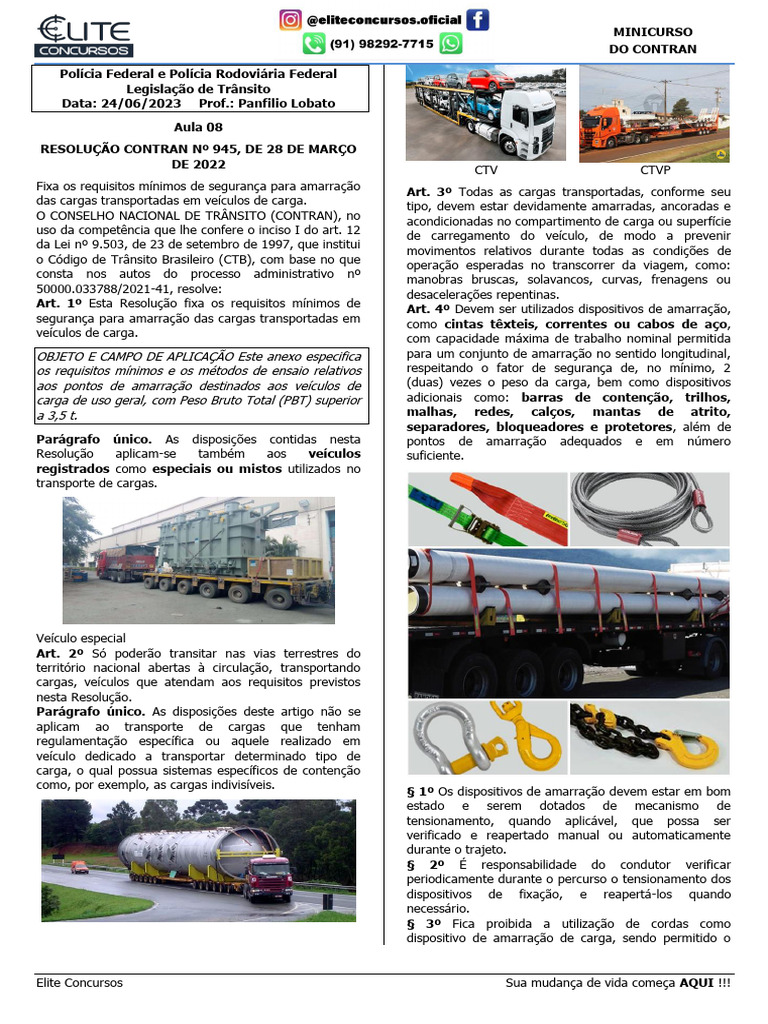 Resolução Contran-Transporte de Cargas | PDF