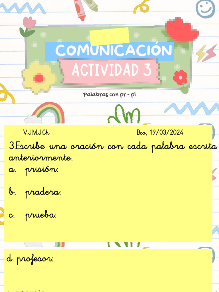 Palabras Con PR PL | PDF