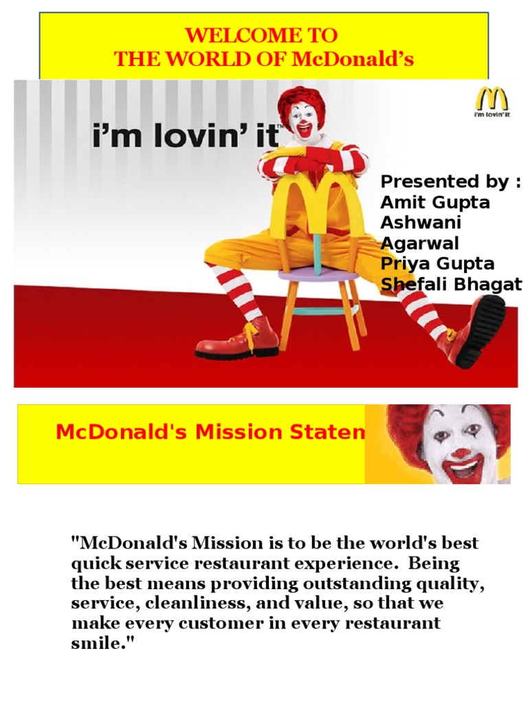 Welcome to Mcdonalds Ppt | Mc Donald's | Foods