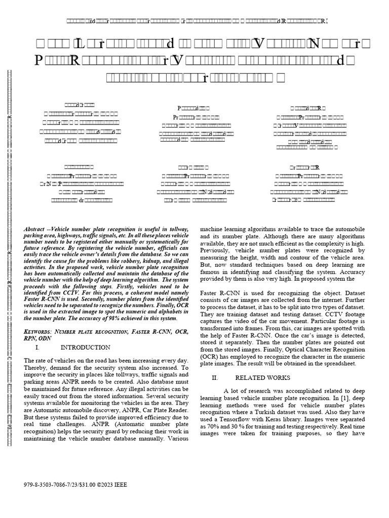 Deep Learning Based Automatic Vehicle Number Plate Recognition For ...