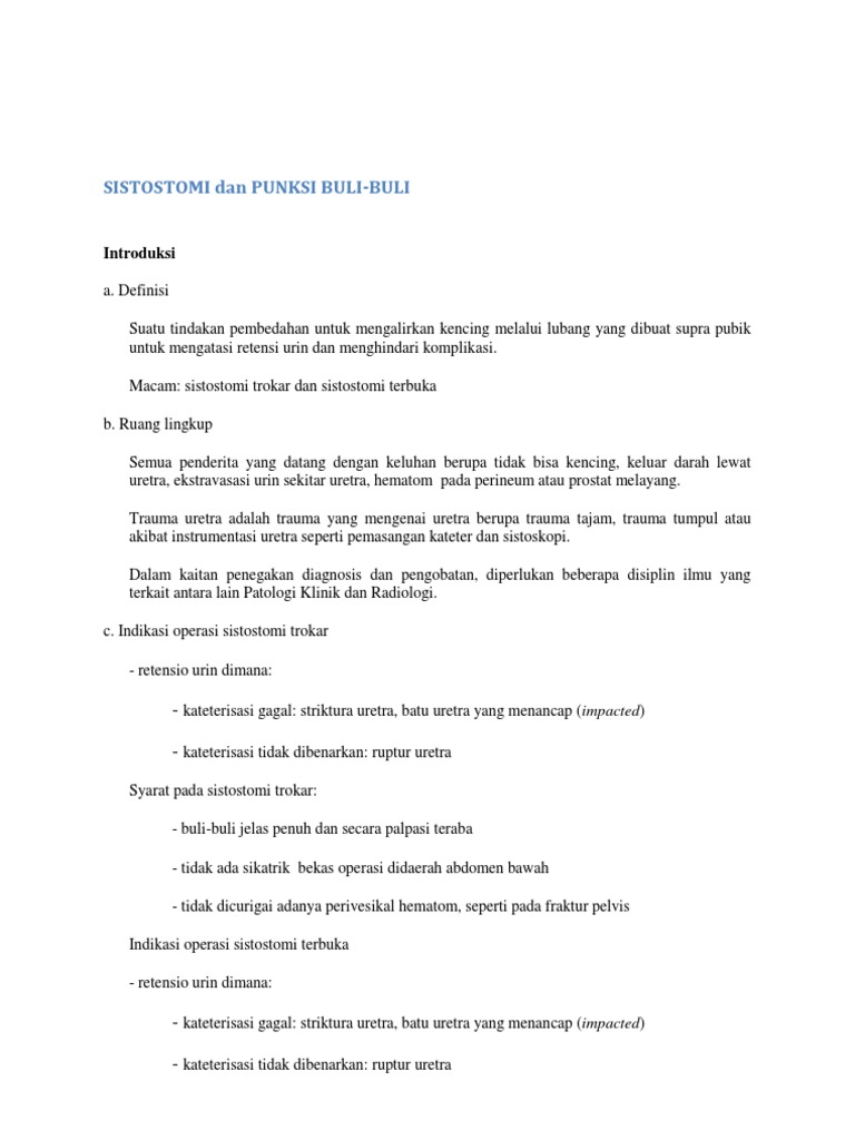 Sistostomi Dan Punksi | PDF