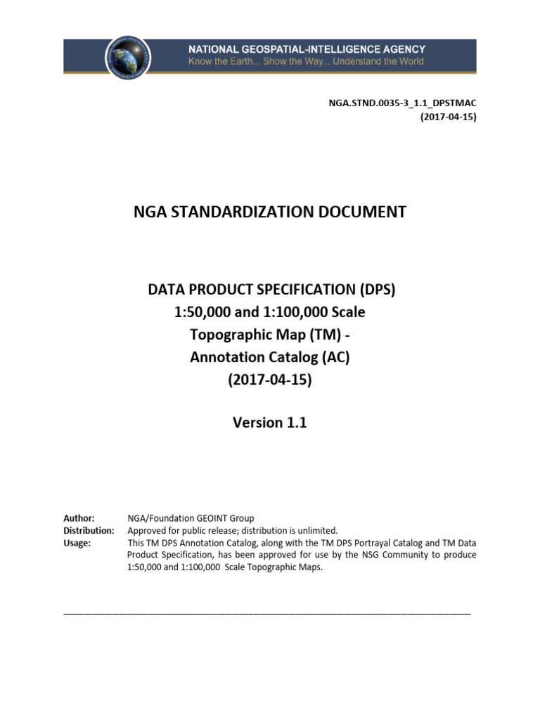 TM Dps Nga Standardization Document | PDF