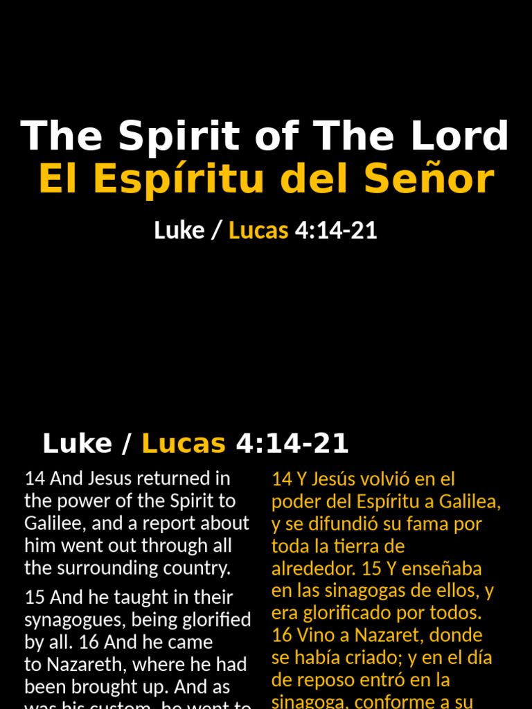 The Spirit of the Lord Explained | PDF